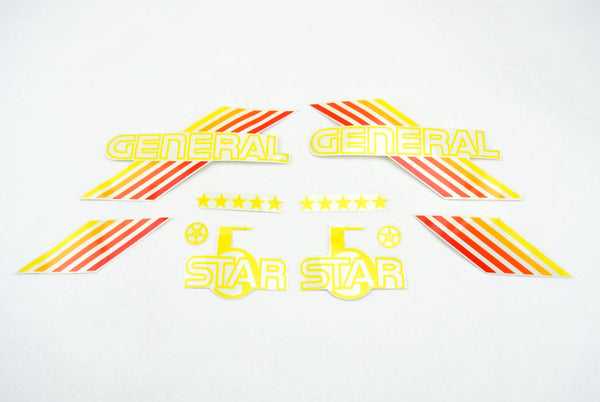 General 5 Star Decal Set - Orange – Dos Cycles