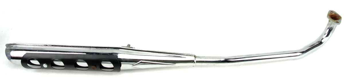 Minarelli Moped Long Exhaust with Heat Shield – Dos Cycles